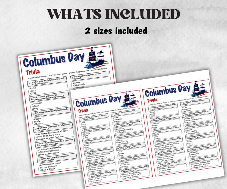 Columbus Day Trivia, Columbus Day Games, Columbus Celebration Gifts ...