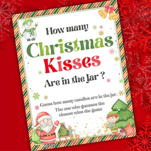 How Many Kisses Guessing Game, Office Christmas Party Games and Party ...