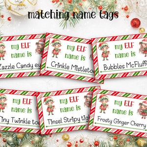 What's Your Elf Name, Elf Name Tag Game, Kids Christmas, Elf Name Board ...