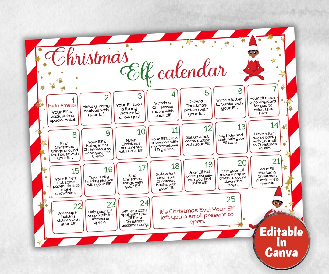 Christmas Planner, Christmas Elf Countdown, Christmas Activities, Kids ...