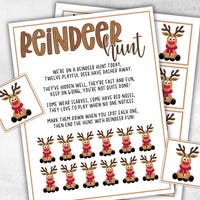 Christmas Scavenger Hunt, Santa's Reindeer Treasure Hunt, Christmas ...