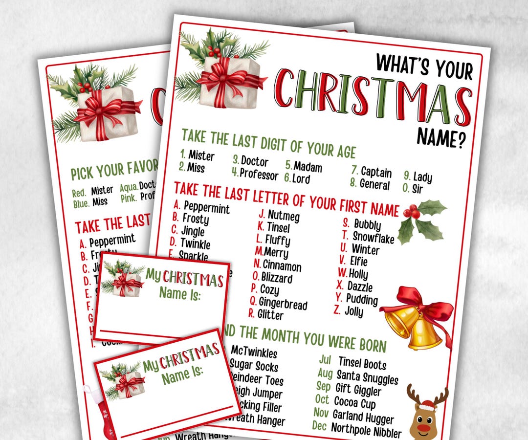 Christmas Name Tag, Christmas Name Board Sign, Name Generator, Xmas ...