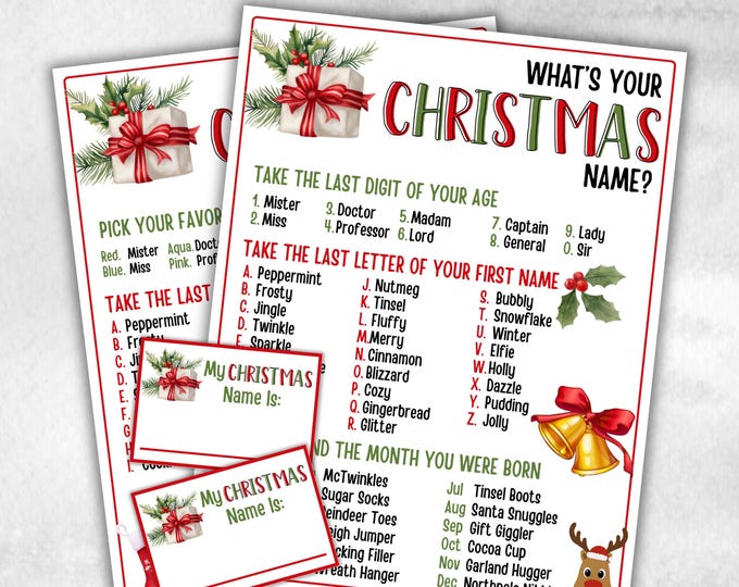 Christmas Name Tag, Christmas Name Board Sign, Name Generator, Xmas ...
