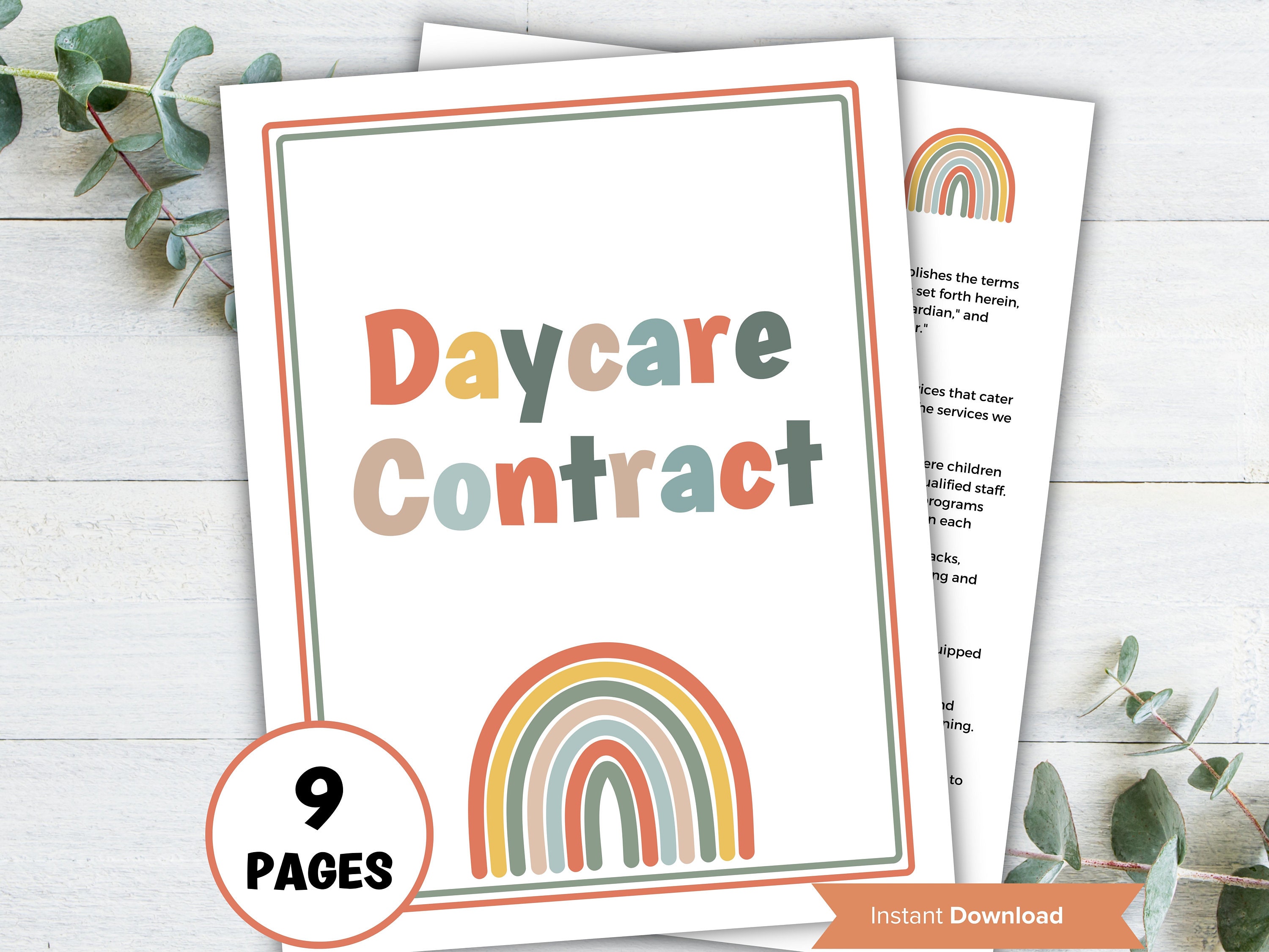 Editable Daycare Contract Home Daycare Contract Daycare - Etsy Canada