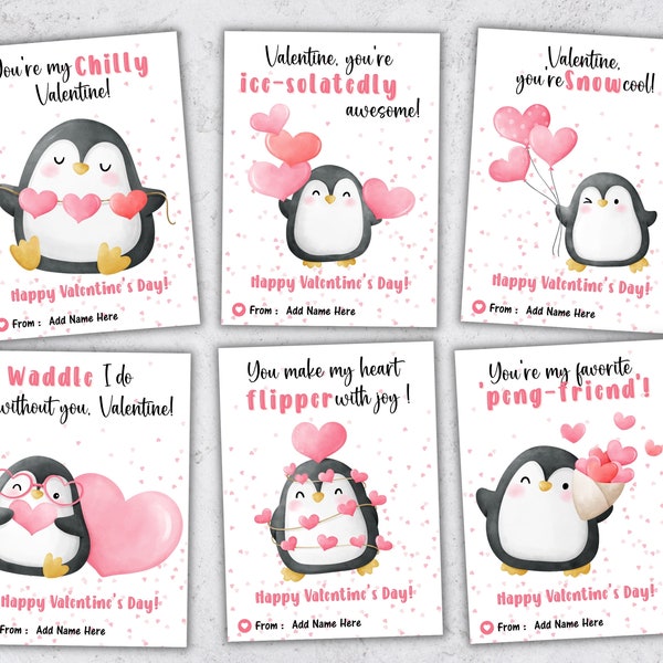 Penguin Valentine - Etsy