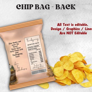 Fall Harvest Party Favors, Gnome Chip Bag Template, Thanksgiving Chip ...