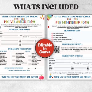 PTO PTA Flyer Bundle, Editable Membership Template, School Fundraiser ...