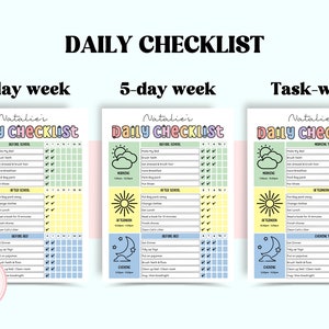 Daily Checklist | Command Center | School Routine | Behavior Chart ...