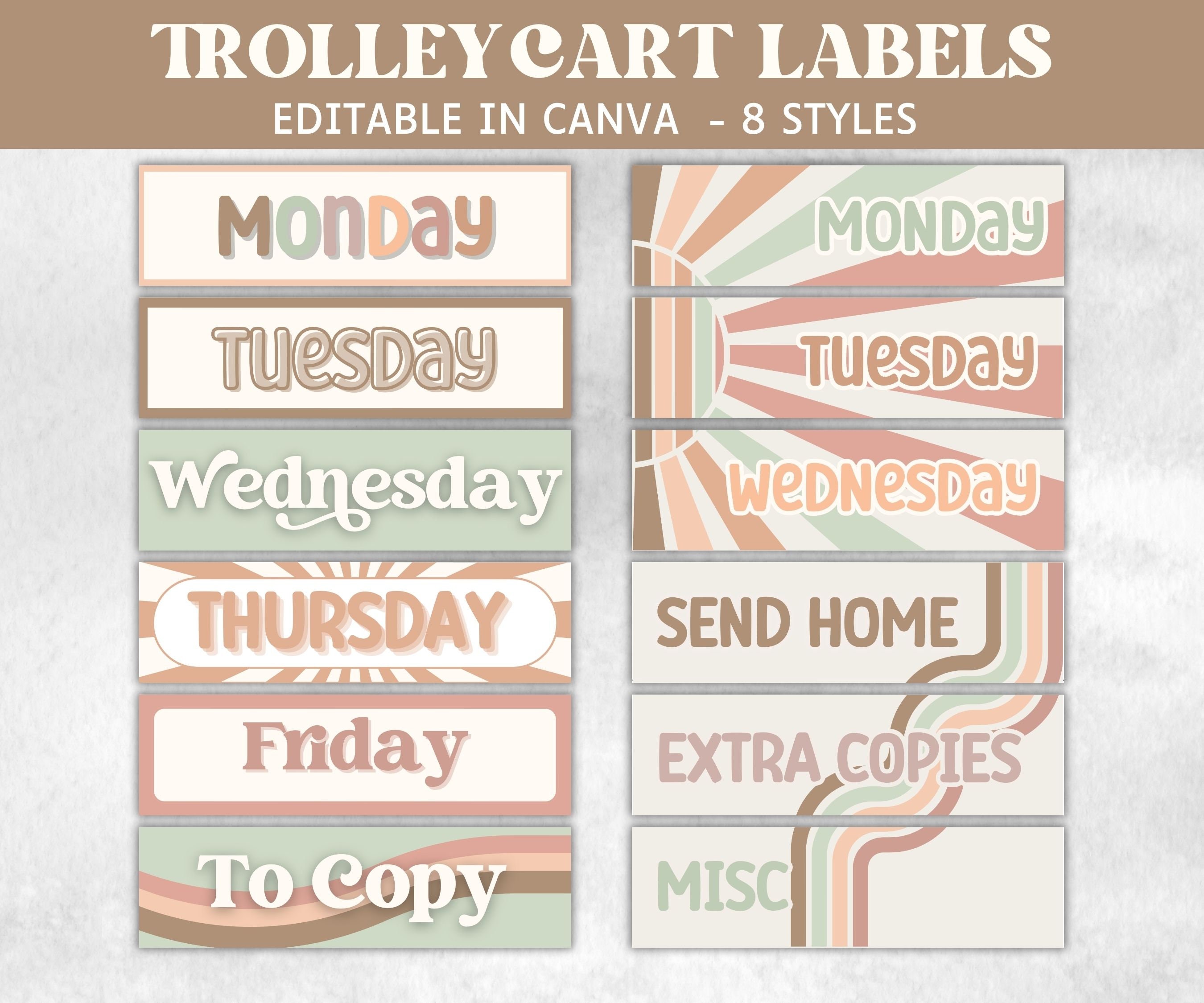 Neutral Classroom Organization Bundle, Flip Calendar, Desk Tags ...