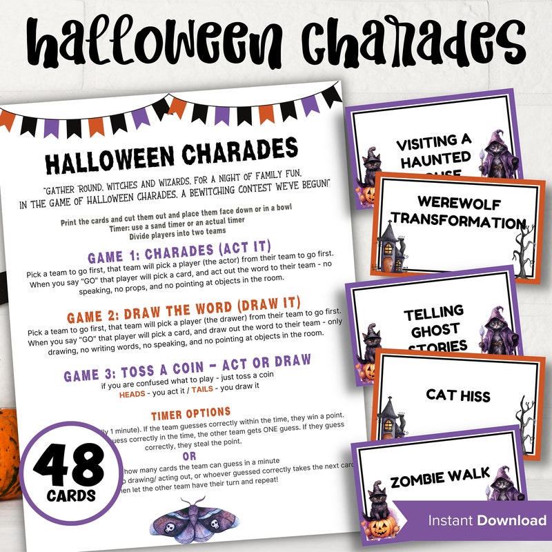 Printable Charades Adult - Etsy