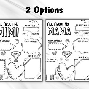 All About My Mama Gift I Mothers Day Printable Gift Mothers Day ...