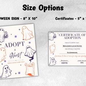 Ghost Adoption Party, Adopt A Ghost Sign, Adopt A Ghost Party Favors ...