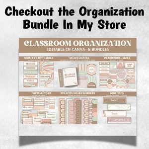 Neutral Classroom Printable Calendar, Classroom Flip Calendar, Back to ...