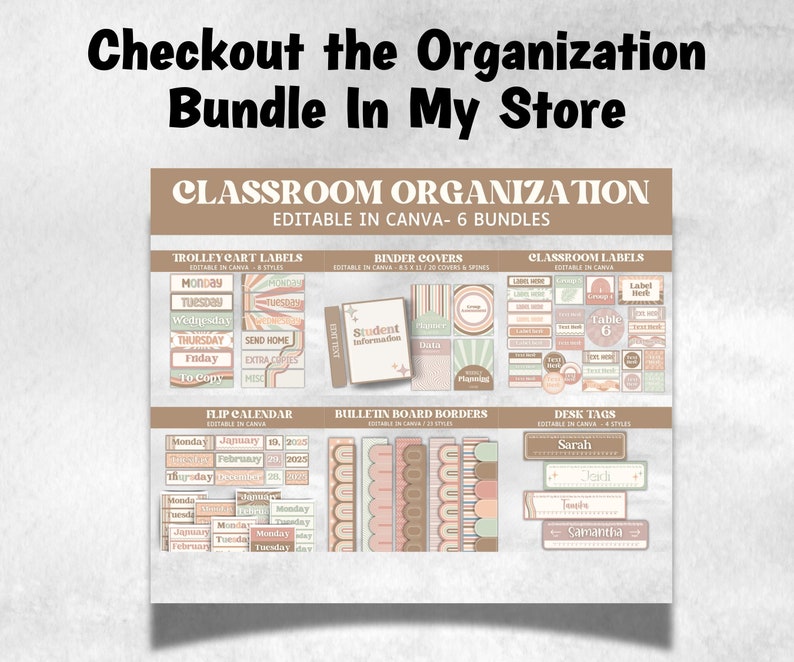 Neutral Classroom Printable Calendar, Classroom Flip Calendar, Back to ...