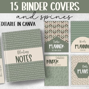 Teacher Binder | Binder Insert I Binder Spine I Back to School ...