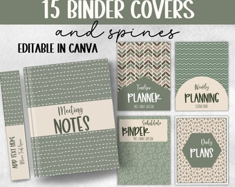 Printable Binder Covers Teacher Binder Binder Insert I Binder Spine I ...