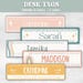 Student Name Labels, Student Desk Labels, Desk Tags, Student Name Tag ...