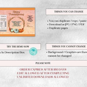 Harvest Wreath Chip Bag Template, Fall Party Favors, Thanksgiving Chip ...