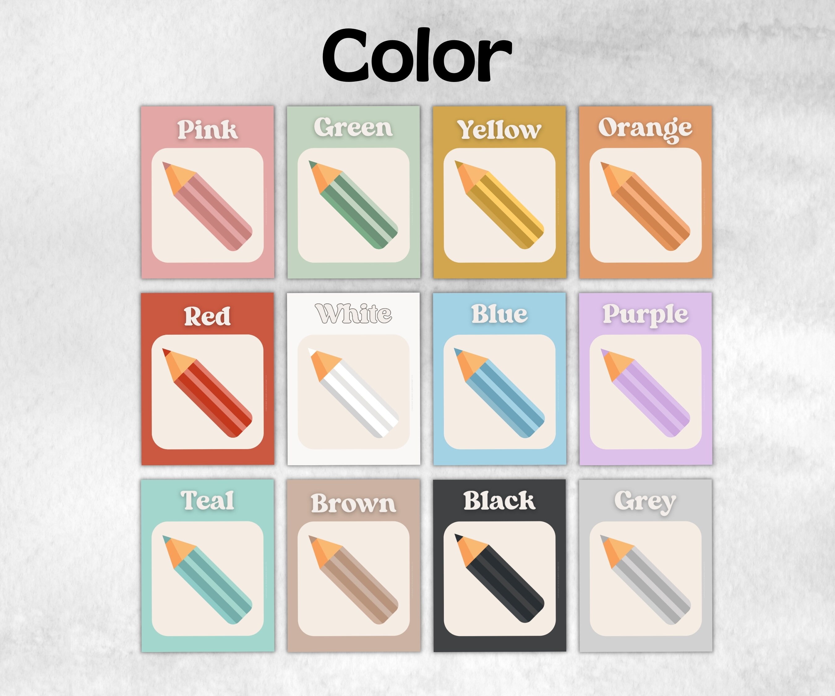 Classroom Color Poster, Educational Posters, Learning Colors, Printable ...