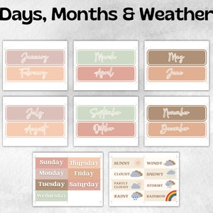 Editable Calendar Display, Classroom Calendar, Back to School, School ...
