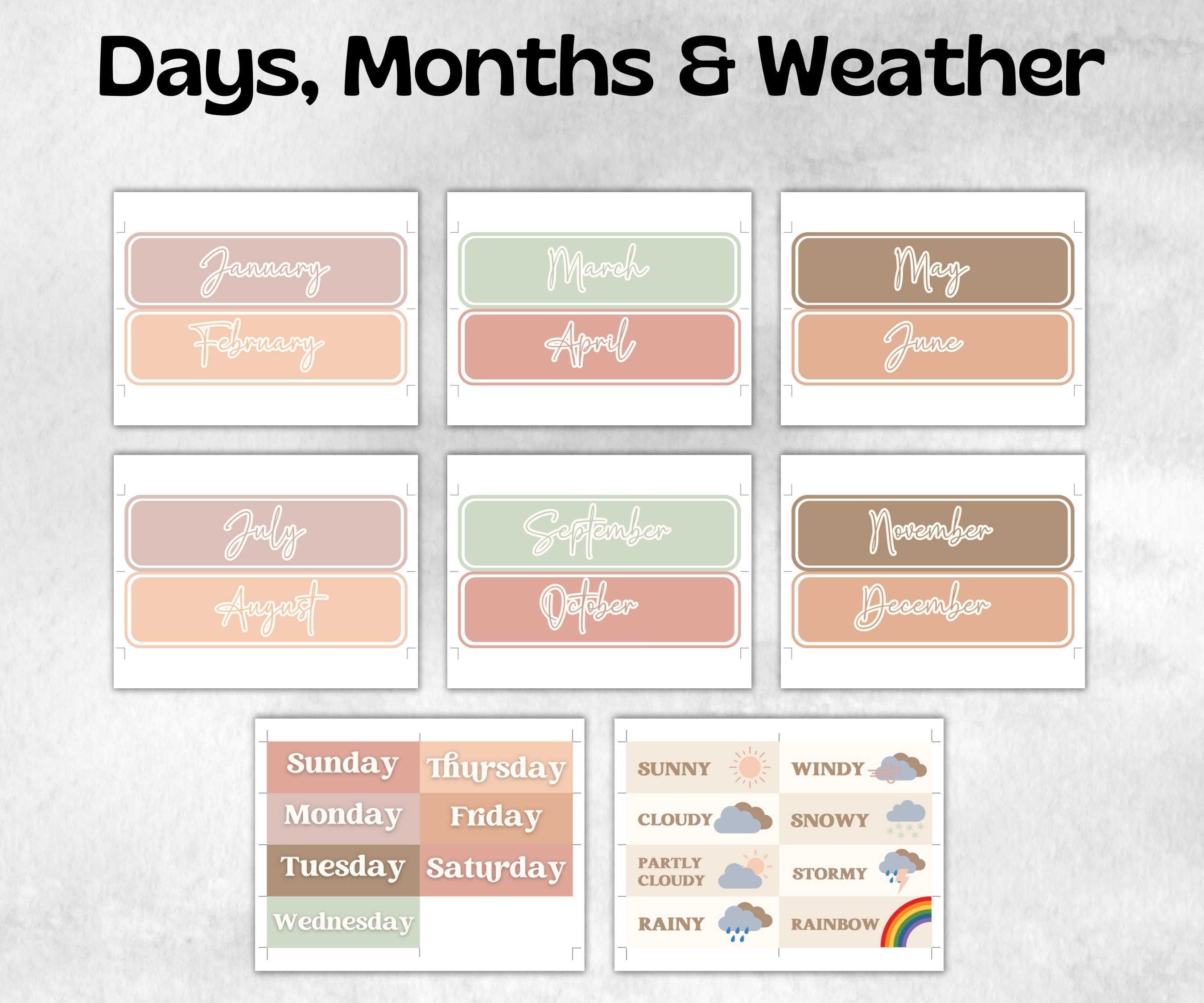 Editable Calendar Display, Classroom Calendar, Back to School, School ...