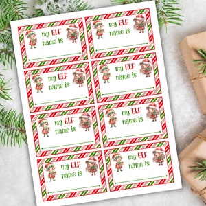 What's Your Elf Name, Elf Name Tag Game, Kids Christmas, Elf Name Board ...
