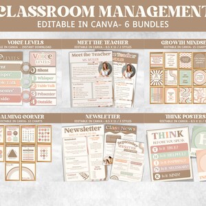 Neutral Classroom Decor, Boho Theme, Bulletin Board, Homeschool Decor ...