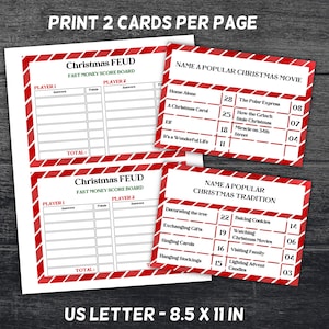 Christmas Friendly Feud Game | Holiday Party Games | Printable ...