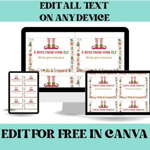 Editable Elf Notes, Printable Christmas Activities, Note From Your Elf ...