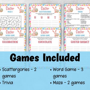 Easter Games Bundle | Easter Classroom Activities for Kids | Easter Pdf ...