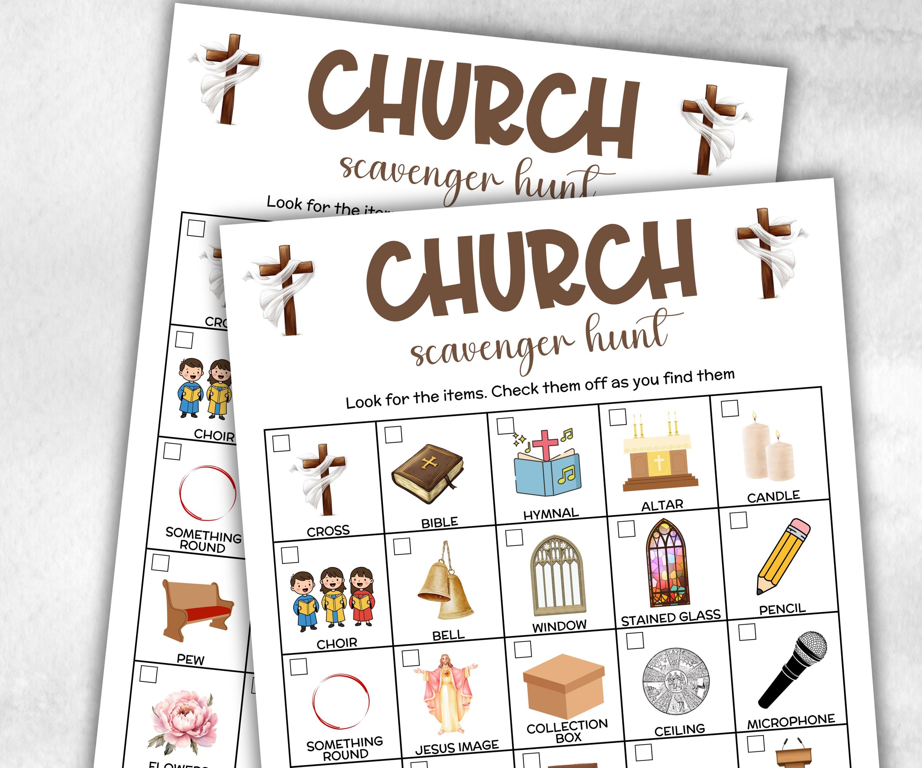 Church Photo Scavenger Hunt, Church Party, Sunday School Game, Indoor ...