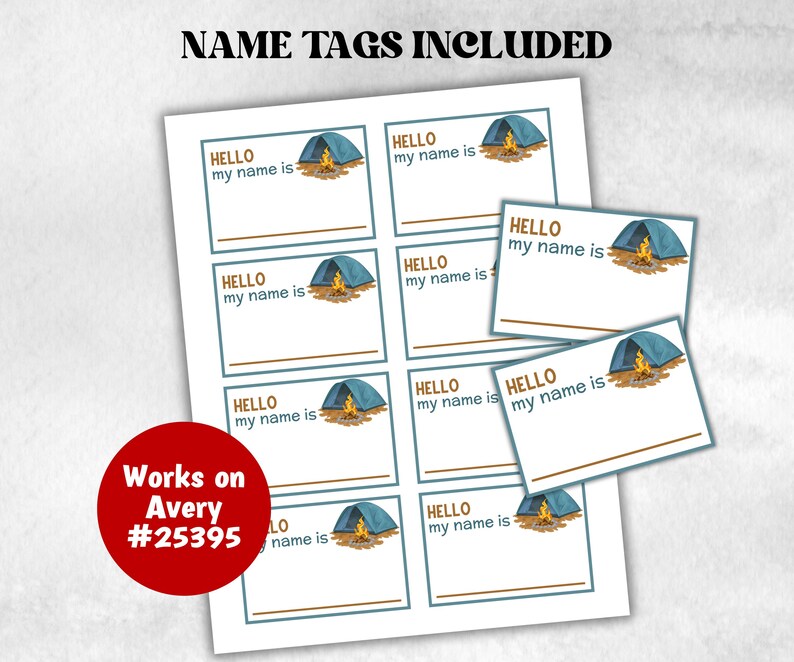 What is Your Camping Name Printable Game, Office Party, Daycare Name ...
