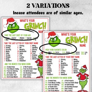 Grinch Name Tag, Grinch Name Board Sign, Name Generator, Christmas Kids ...