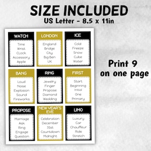 New Year's Taboo, Printable Taboo Game, Fun Winter Activity, Get Kids ...