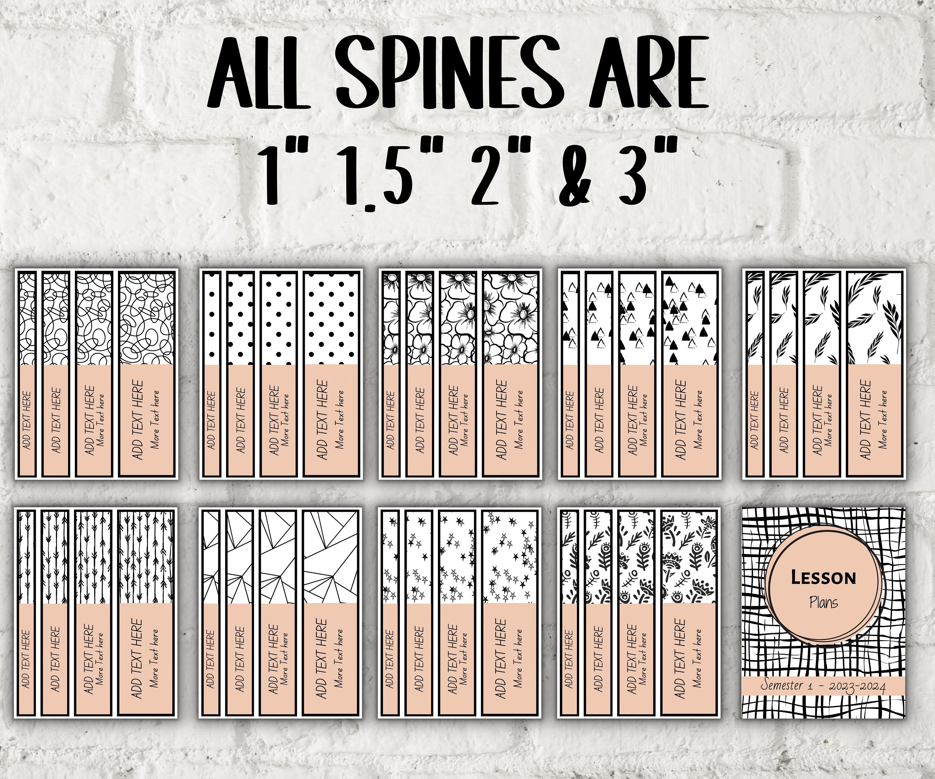 Editable Binder Covers and Spines I Printable Binder Cover I - Etsy