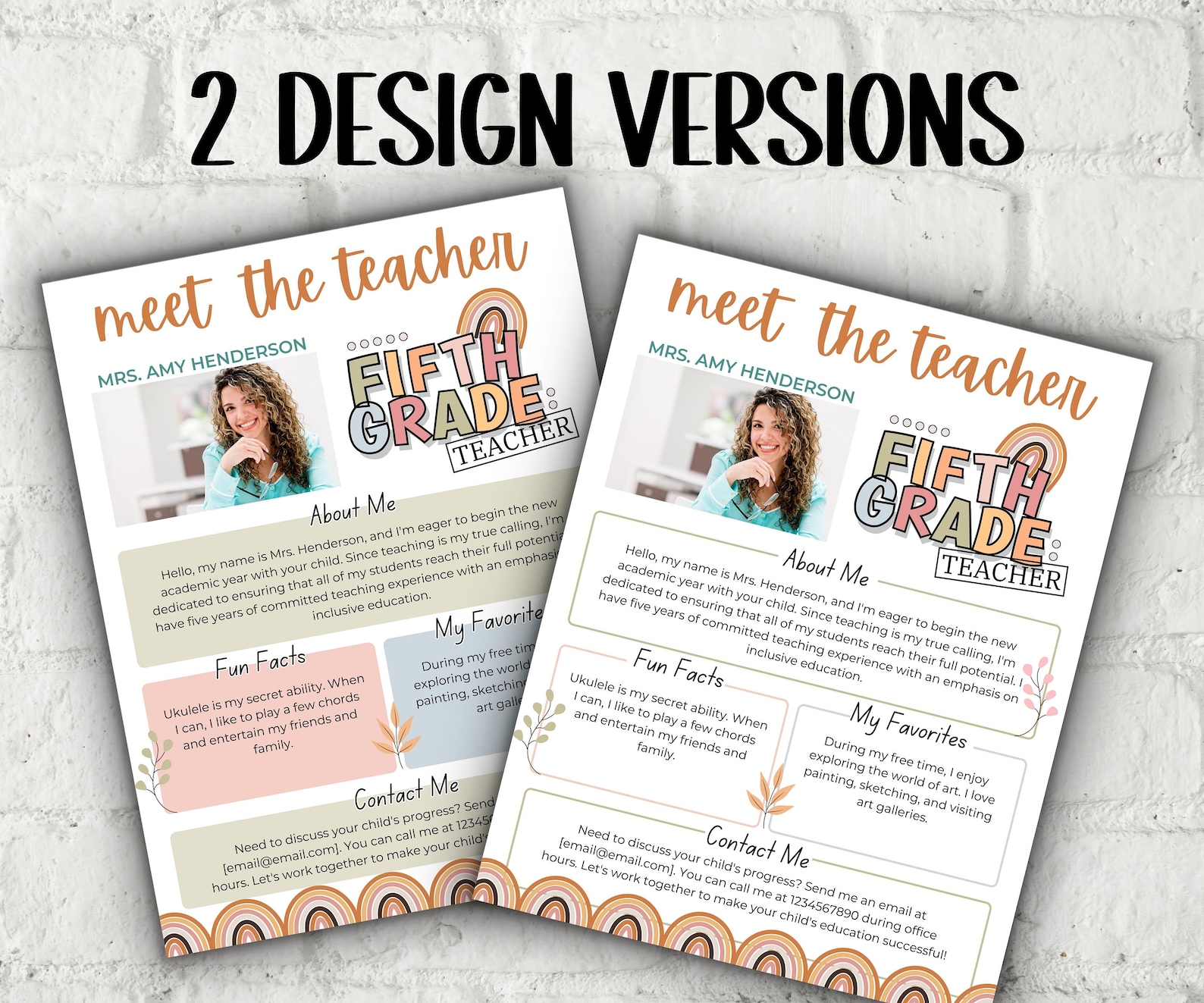 Meet the Teacher Pastel Rainbow I Fifth Grade Teacher I Boho Teacher I ...