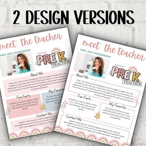 Pink Meet the Teacher Rainbow I Pre K Teacher I Boho Teacher I Meet the ...