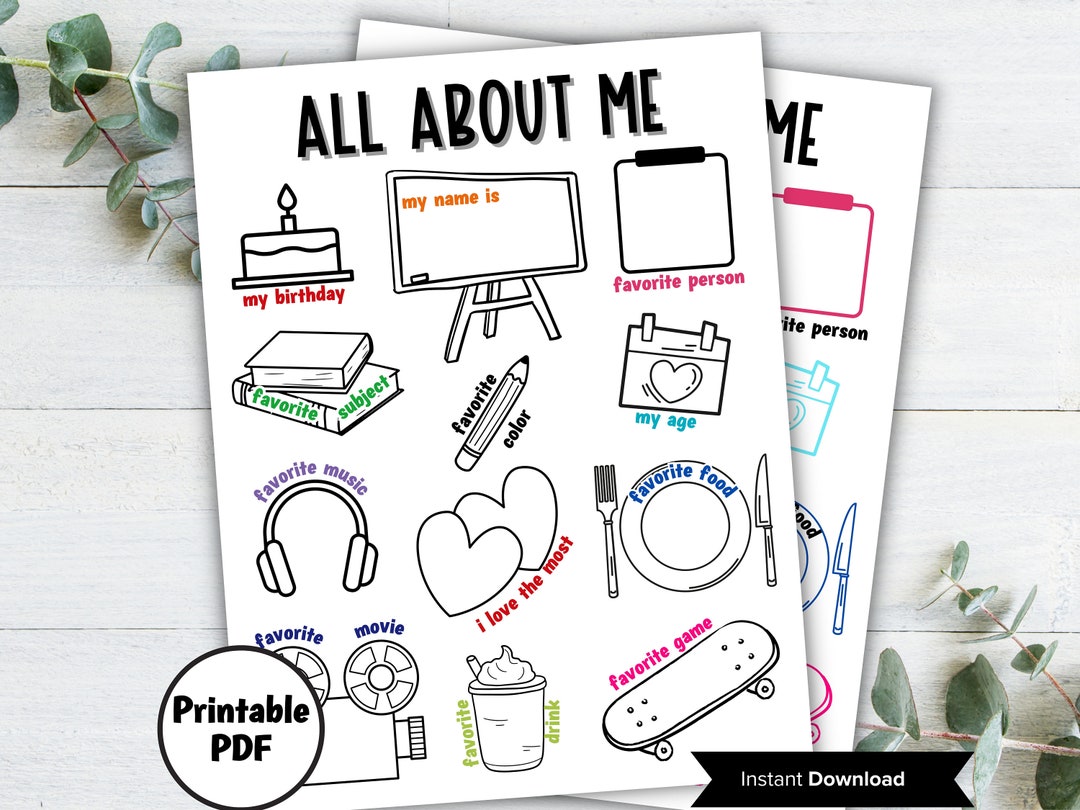 Student All About Me Survey, Elementary Teacher Supplies, Get to Know ...