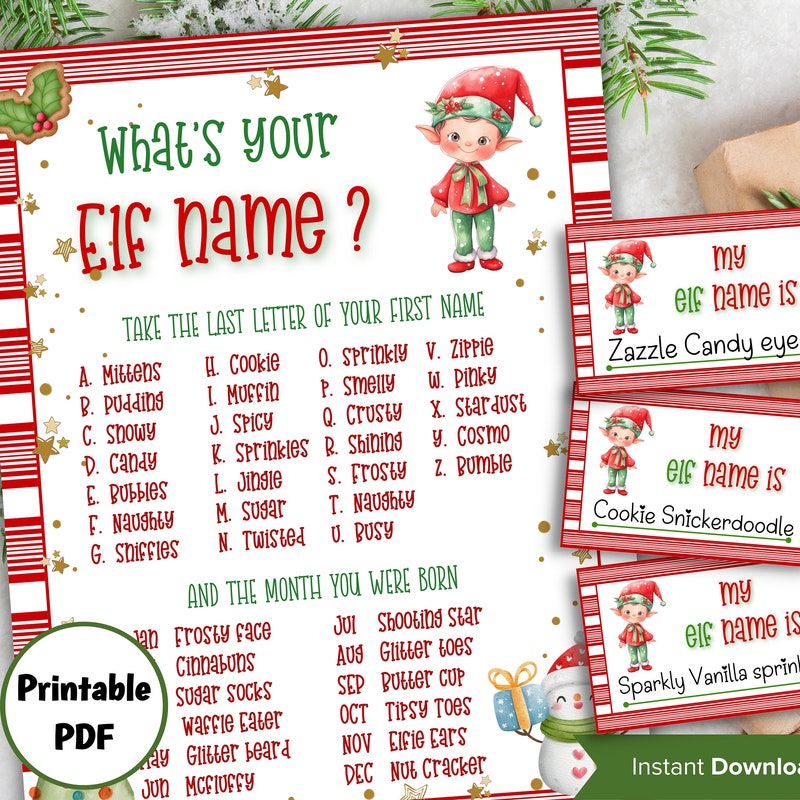 Whats Your Elf Name - Etsy