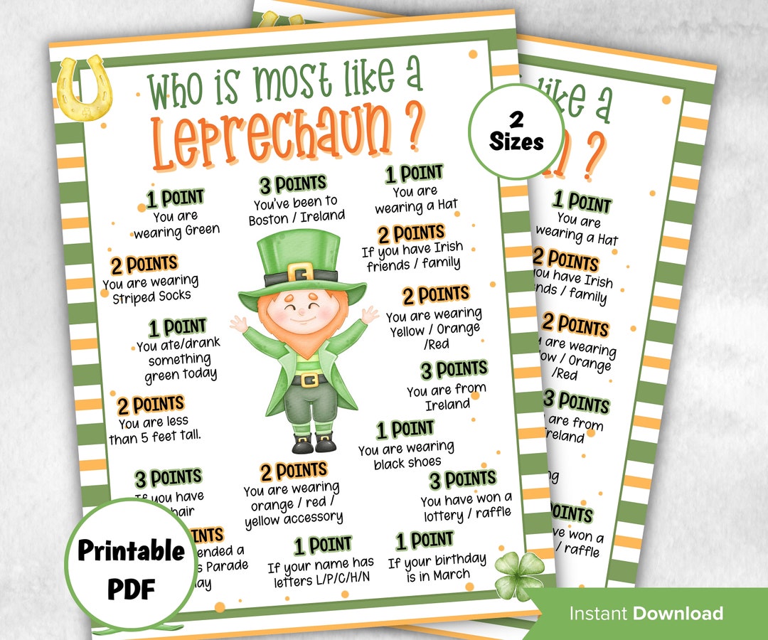 St Paddys Classroom Games, Leprechaun Name Game, St Patricks Day ...