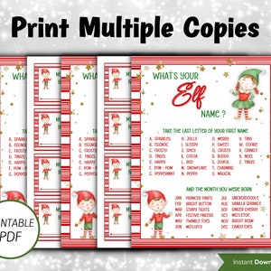 Elf Name Board Sign, Elf Name Generator, Christmas Activities, Holiday ...