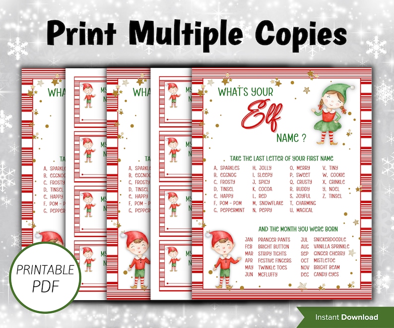 Elf Name Board Sign Elf Name Generator Christmas Activities - Etsy