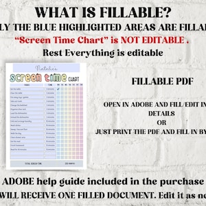 Screen Time Tracker | Limit Screen Time | Screen Time Chore Chart ...
