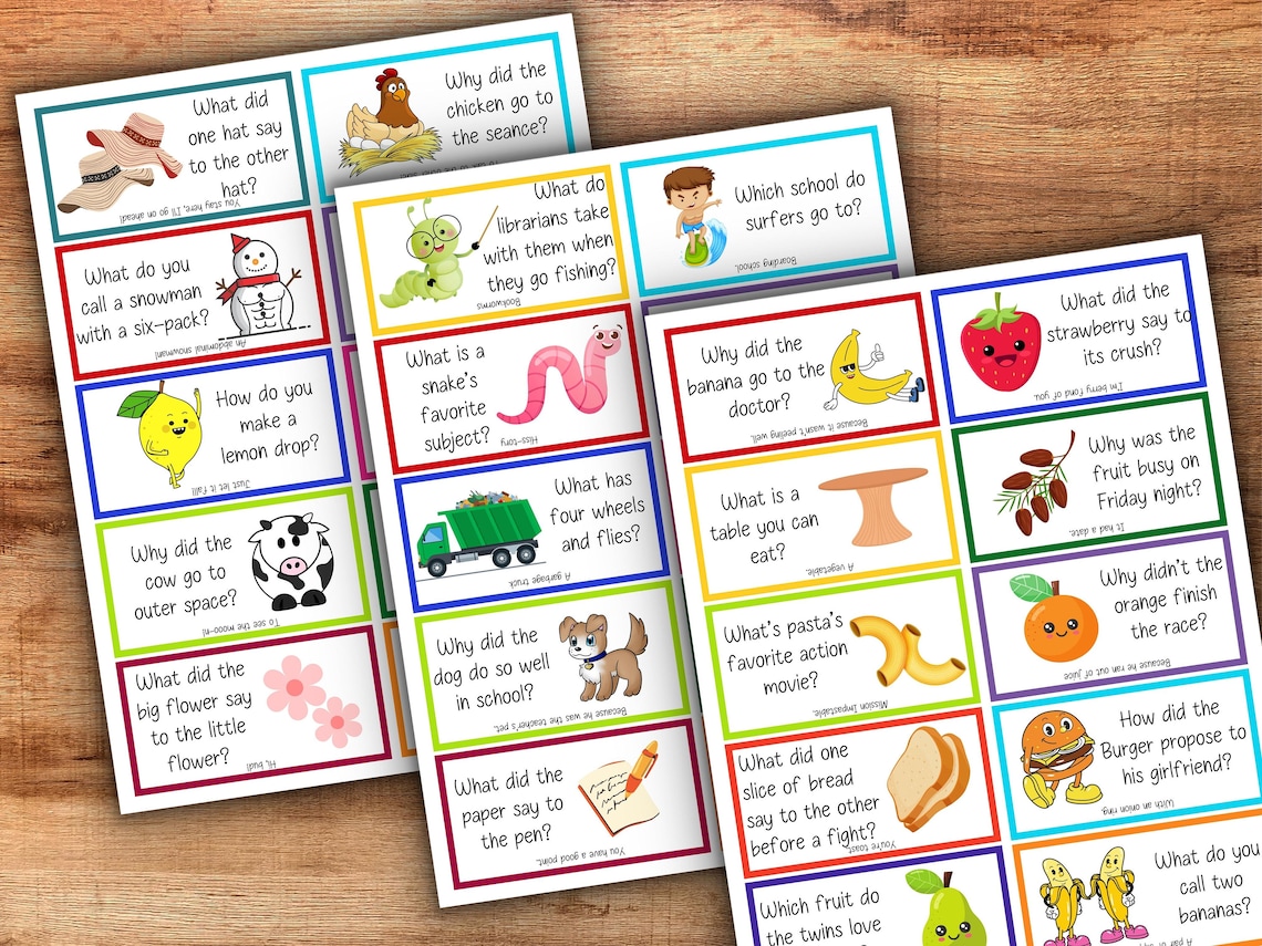 Printable 80 Lunchbox Jokes for Kids Joke Cards Funny - Etsy