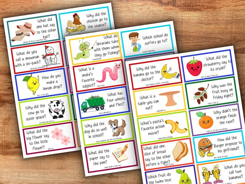 Printable 80 Lunchbox Jokes for Kids Joke Cards Funny - Etsy