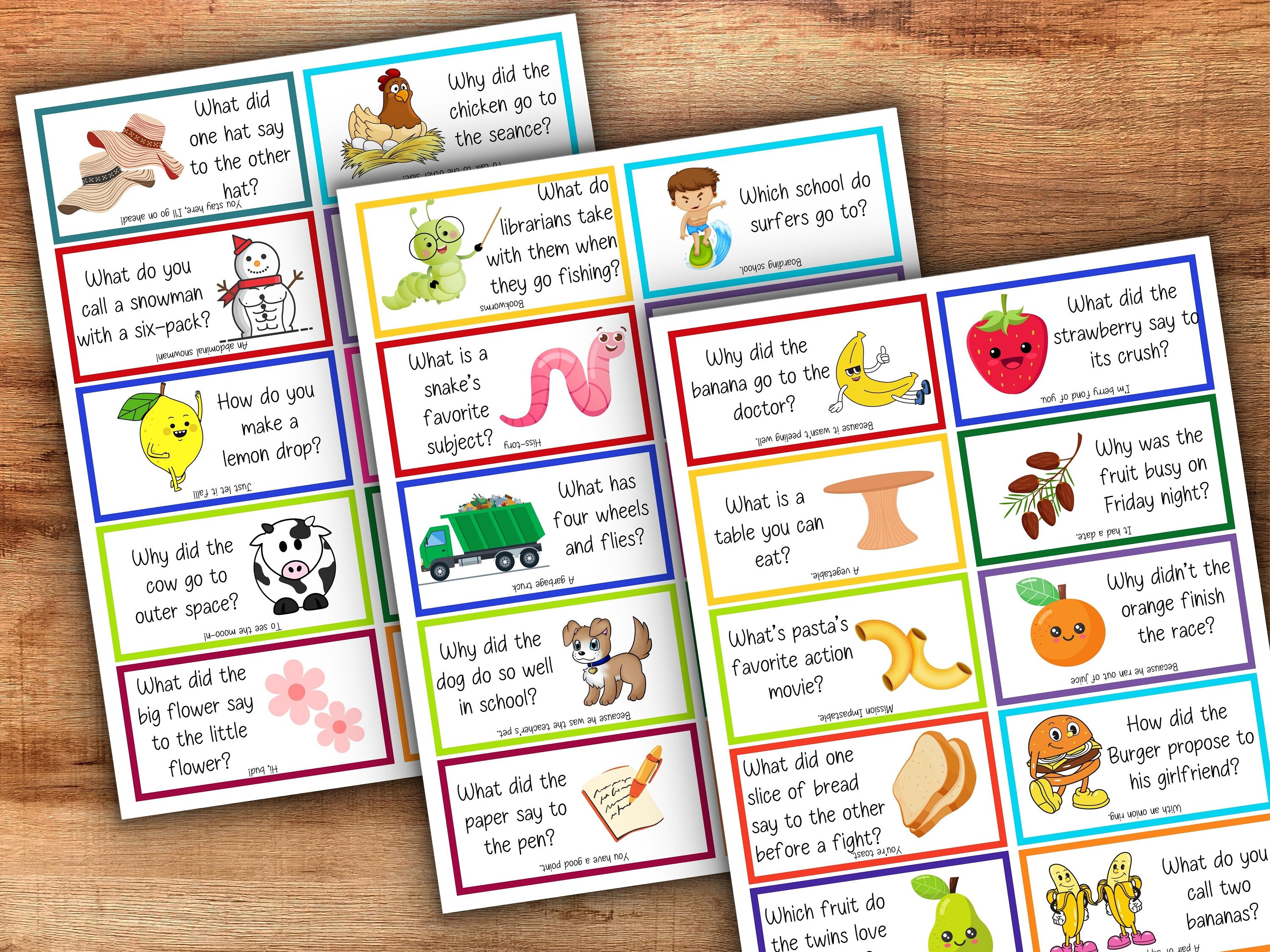 Printable 80 Lunchbox Jokes for Kids | Joke Cards | Funny Riddle Notes ...