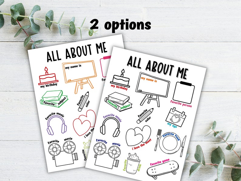 Student All About Me Survey Elementary Teacher Supplies Get - Etsy