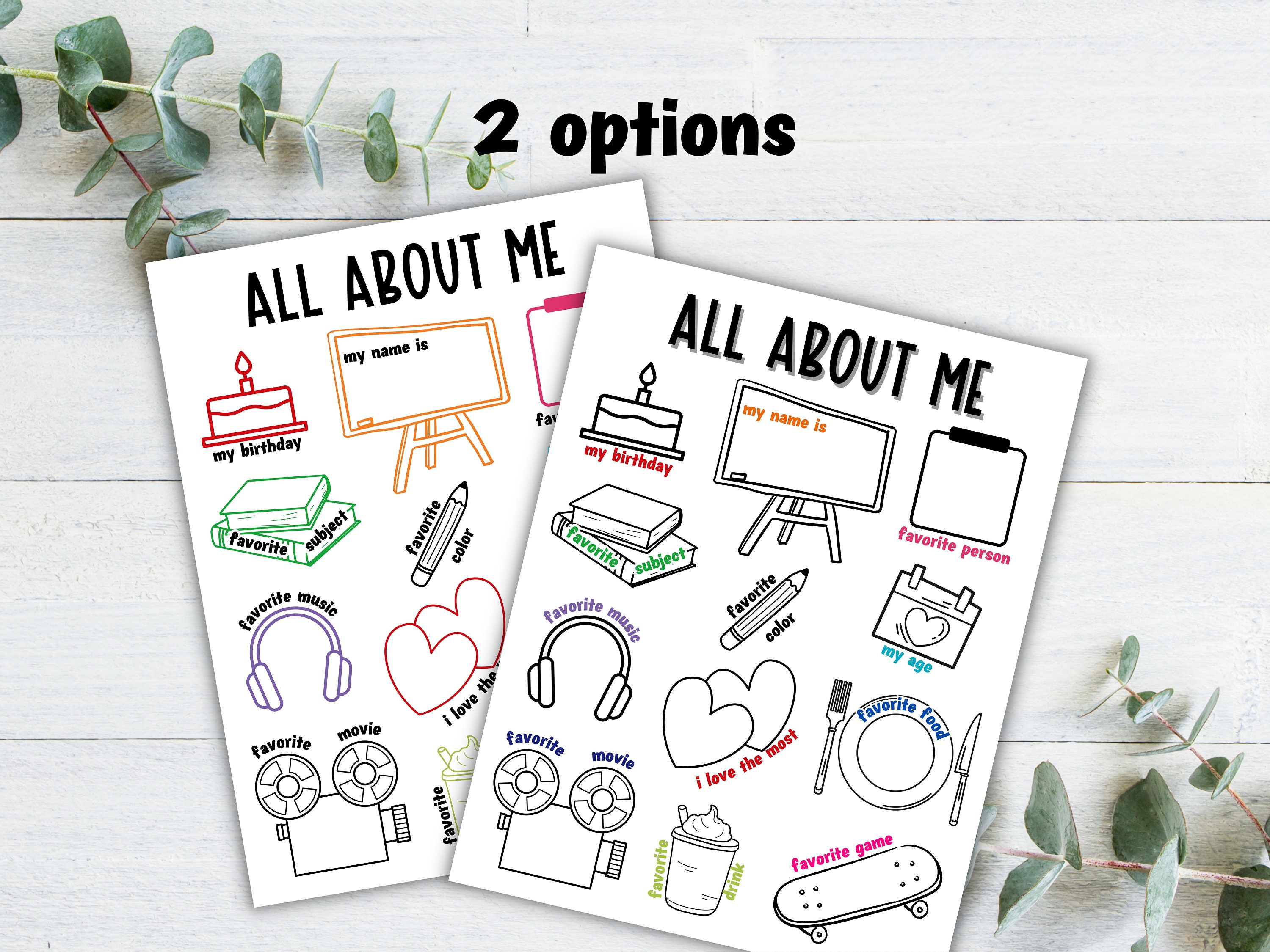 Student All About Me Survey Elementary Teacher Supplies Get - Etsy