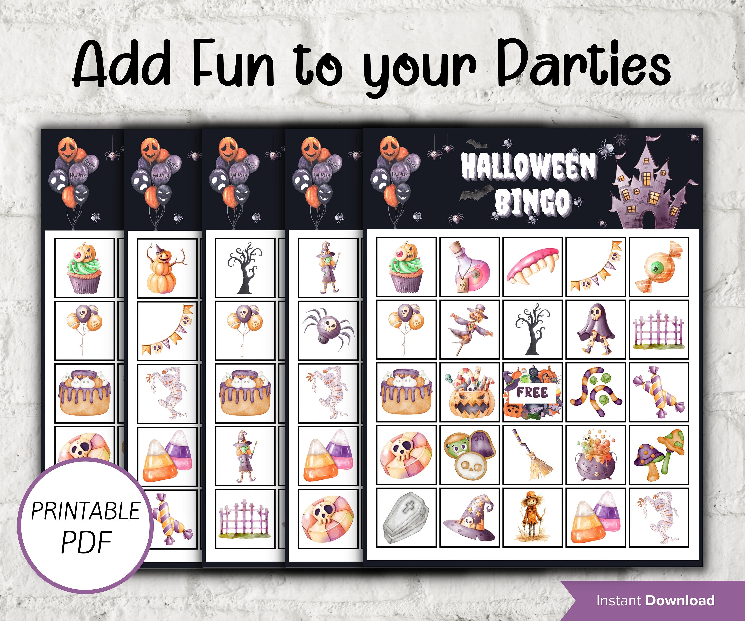 Halloween Bingo | Fun Halloween Games | Halloween Games Printable ...
