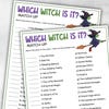 Which Witch Game Printable Halloween Witch Matching Game Witches ...